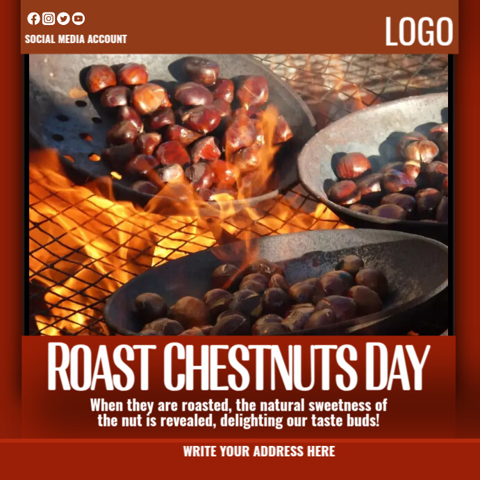 roast chestnuts day Template | PosterMyWall