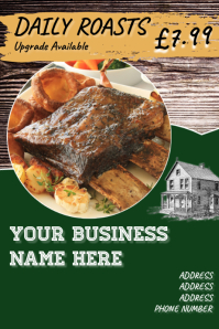 Roast Dinners Template | PosterMyWall