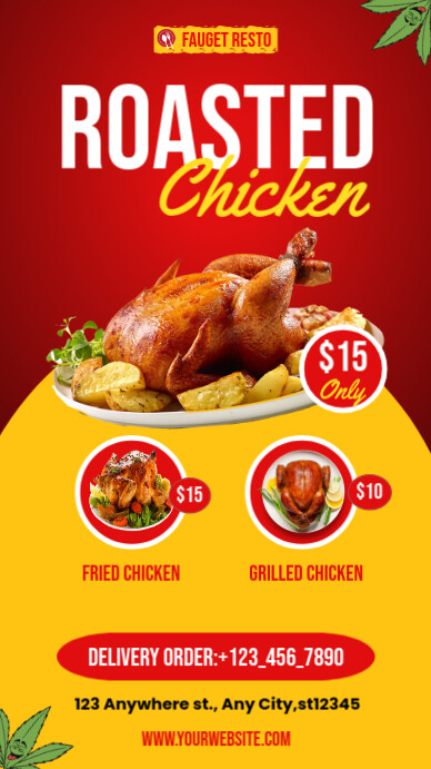 Copy of Roasted chicken ad | PosterMyWall