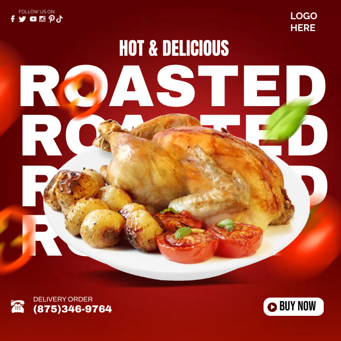 Plantilla de Roasted Chicken Ads | PosterMyWall