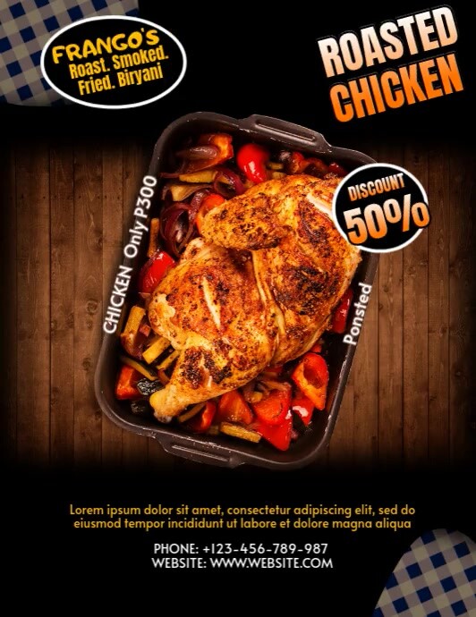 Copy of ROASTED CHICKEN | PosterMyWall