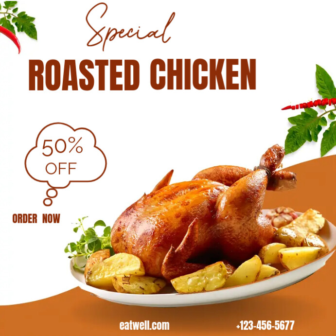 ROASTED CHICKEN Template | PosterMyWall