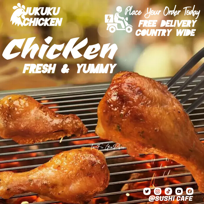 Roasted Chicken Template | PosterMyWall