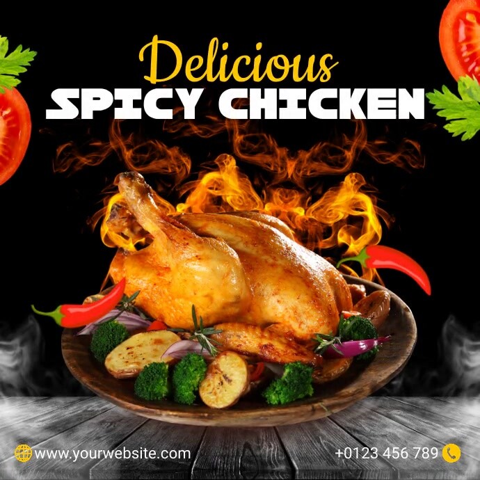 Roasted Chicken Menu Template | PosterMyWall