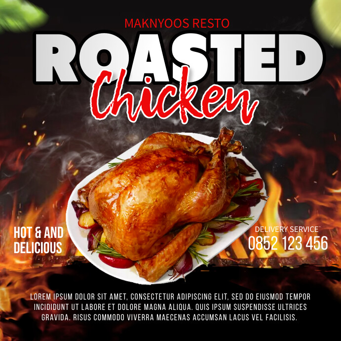 Roasted Chicken Menu Template | PosterMyWall