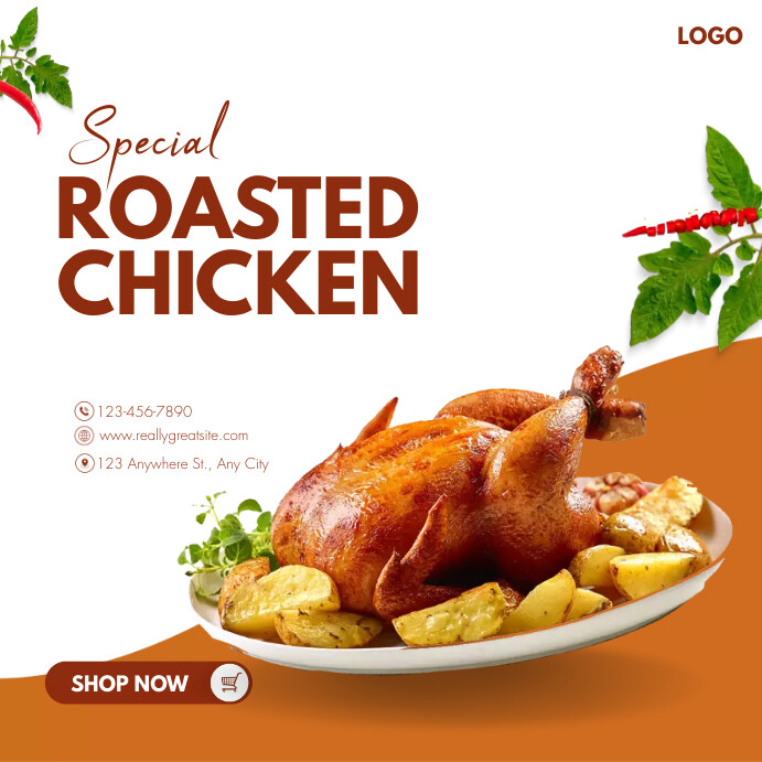 ROASTED CHICKEN MENU TEMPLATE | PosterMyWall