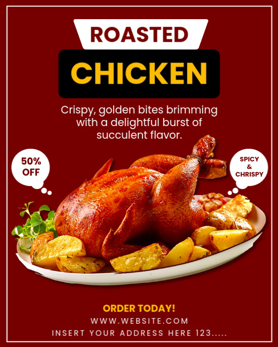 Plantilla de Roasted Chicken Sale Offer Instagram Portrait | PosterMyWall
