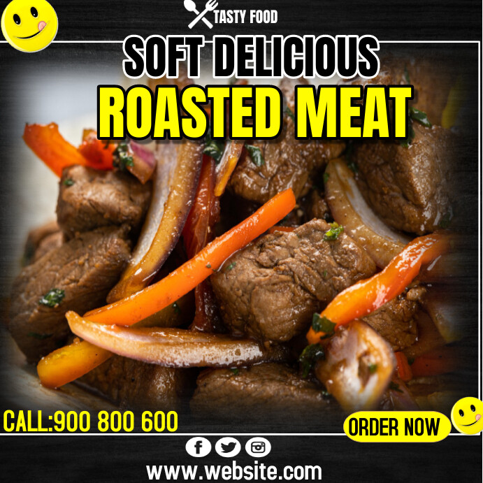 Roasted food promotion social media post Template | PosterMyWall
