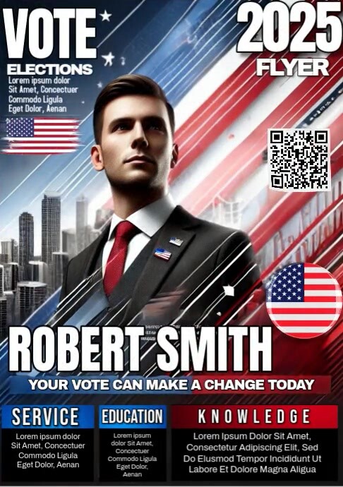Szablon Rober Smith Election Flyer | PosterMyWall