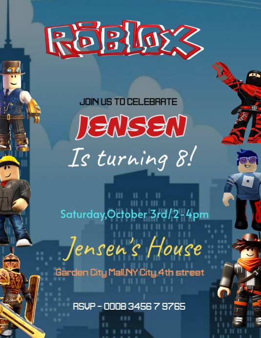 Roblox birthday invitation Template | PosterMyWall
