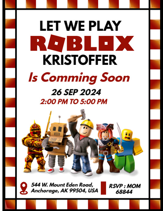 Roblox Design Birthday Invitation Template | PosterMyWall