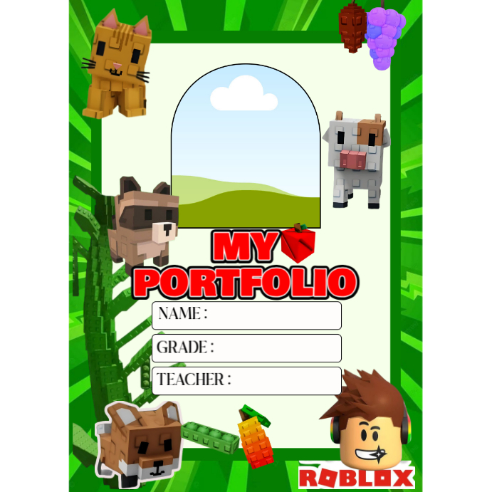 Roblox Portfolio Template | PosterMyWall