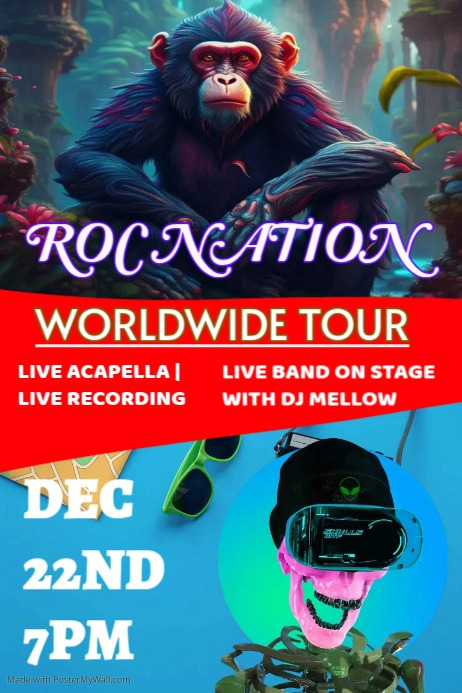 Roc Nation Worldwide Tour Template | PosterMyWall