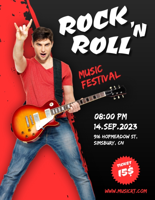 Copy of Rock'n'Roll Flyer Template | PosterMyWall