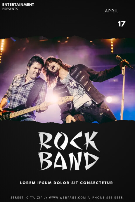 Copy of Rock Band Event Flyer Template | PosterMyWall