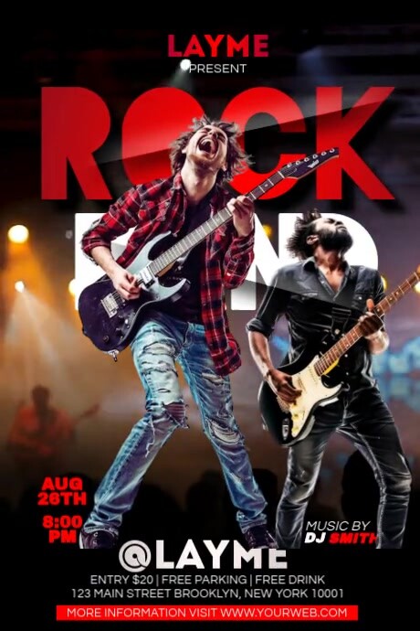 Plantilla de Rock Band Party | PosterMyWall