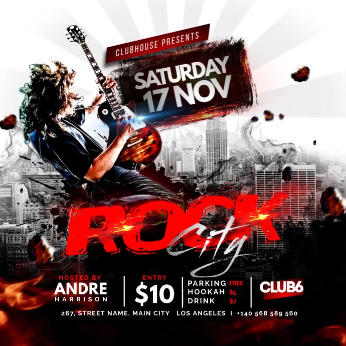 rock city concert event Template | PosterMyWall