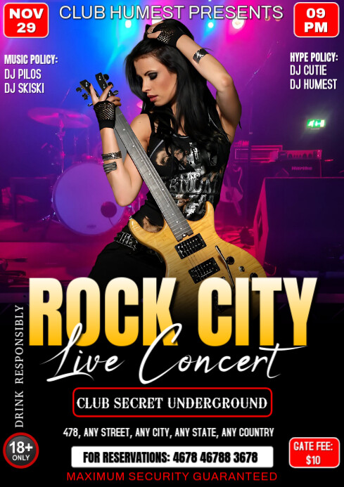 Rock City Design Template | PosterMyWall