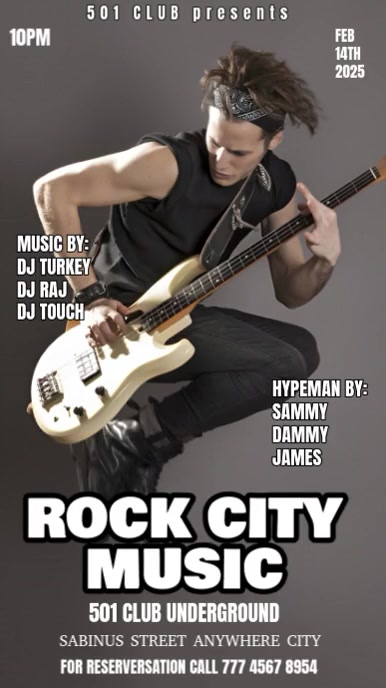 Plantilla de Rock city | PosterMyWall
