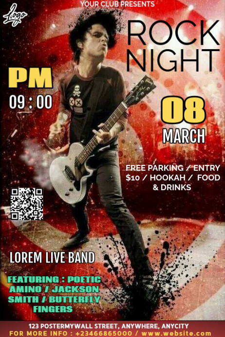 Rock city night Template | PosterMyWall
