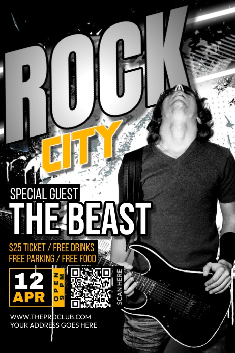Rock City Poster Template | PosterMyWall