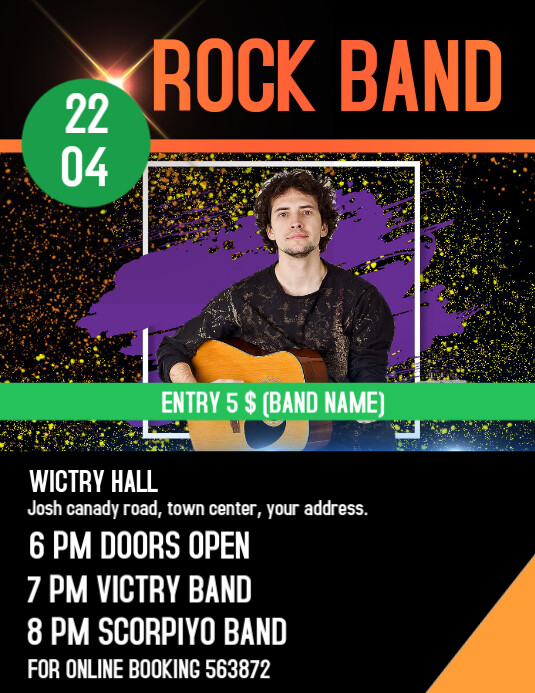 Rock concert Template | PosterMyWall