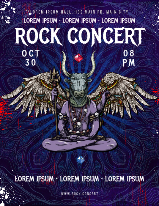 Plantilla de ROCK CONCERT FLYER | PosterMyWall