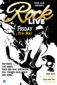 Rock Club Poster Template | PosterMyWall