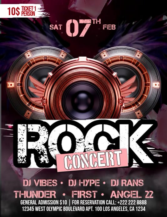 Rock Concert Live Sound Experience Template | PosterMyWall