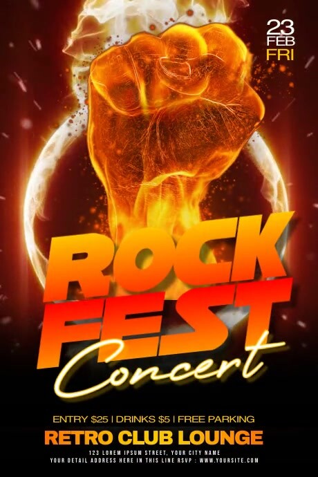 Rock Fest Concert Template | PosterMyWall