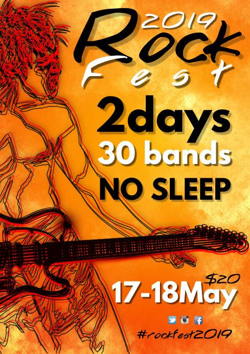 Rock Fest Flyer Template | PosterMyWall
