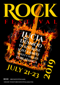 Rock Fest Poster Template | PosterMyWall