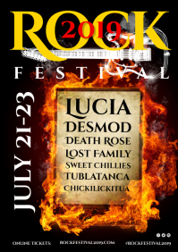 Rock Fest Poster Template | PosterMyWall