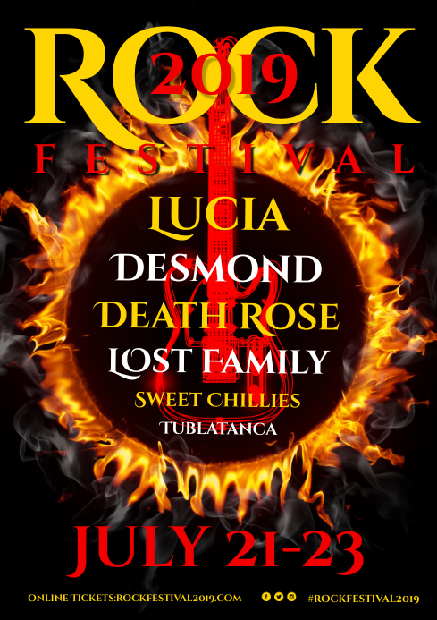 Rock Fest Poster Template | PosterMyWall