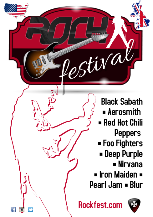 Rock Fest Poster Template | PosterMyWall