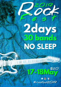 Rock Fest Poster Template | PosterMyWall
