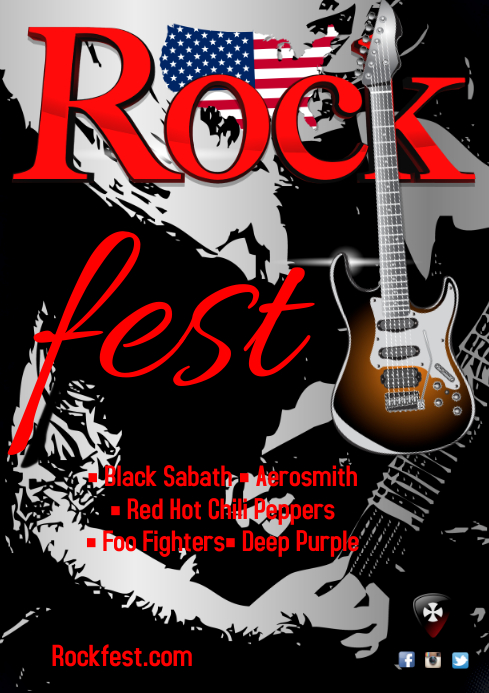 Rock Fest Poster template | PosterMyWall