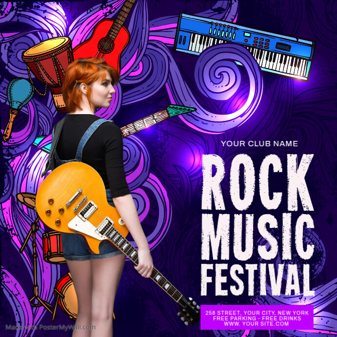 ROCK FESTIVAL Template | PosterMyWall