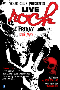 Rock Club Poster Template | PosterMyWall