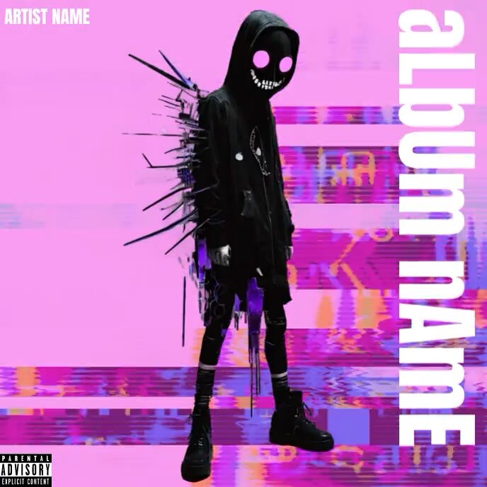 Copy of rock music, ghastly glitchpunk cover, hard ro | PosterMyWall