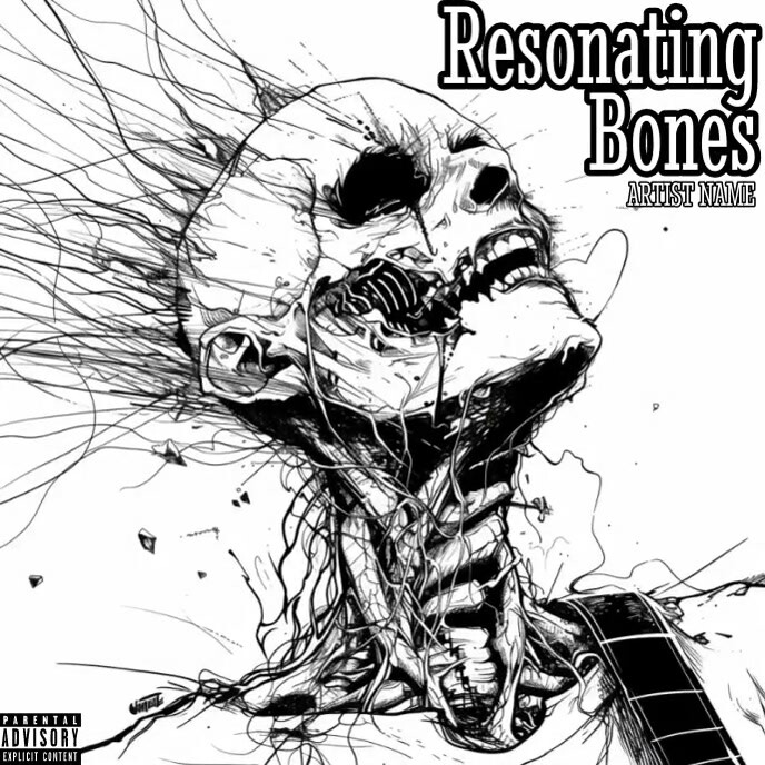 Copy of rock music,Album cover, hard rock,skeleton | PosterMyWall