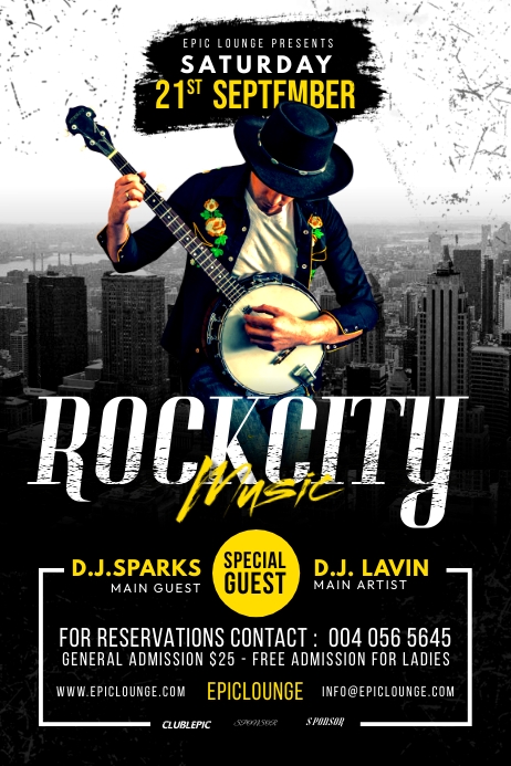 Rock music concert flyer template | PosterMyWall