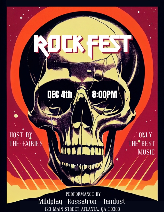 ROCK MUSIC CONCERT TEMPLATE | PosterMyWall