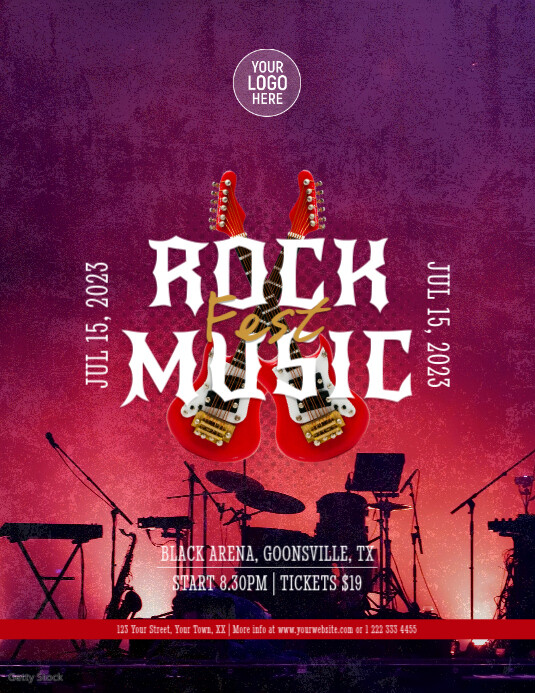 Rock Music Festival Concert Flyer Template | PosterMyWall
