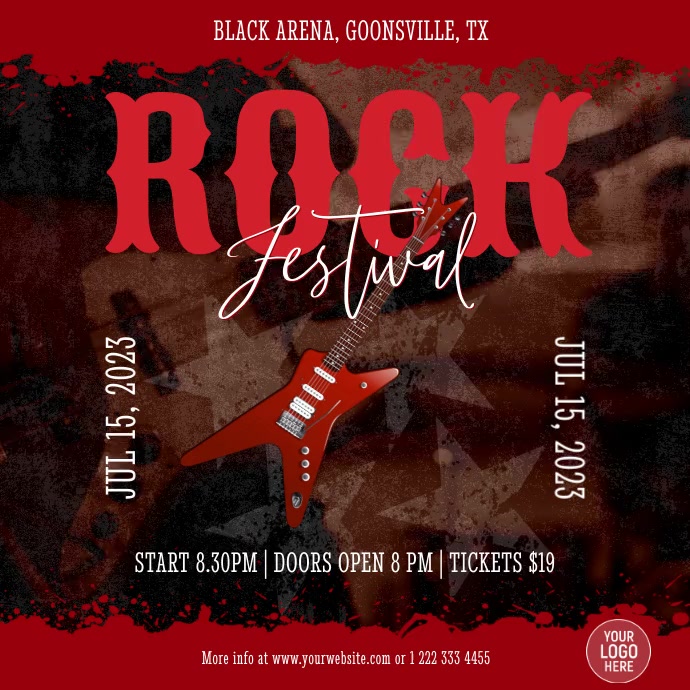 Rock Music Festival Concert Video Template | PosterMyWall