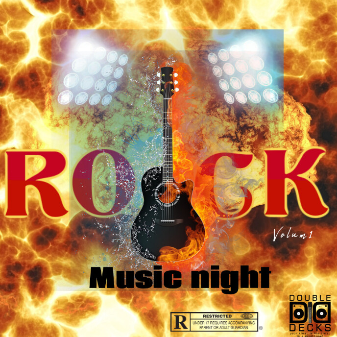 Copy of Rock Music Fire Lights Album Cover | PosterMyWall
