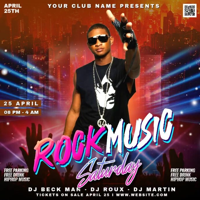 Rock Music Party Flyer Template | PosterMyWall