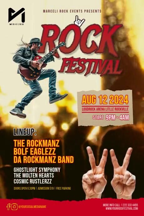 Copy of Rock Music Video Poster Template | PosterMyWall