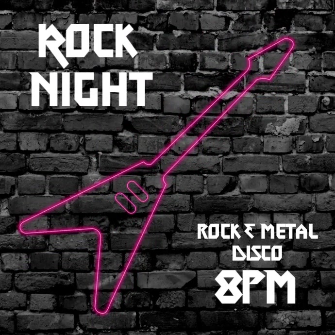 Rock Night 1:1 Template | PosterMyWall