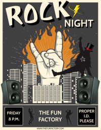 ROCK NIGHT Template | PosterMyWall